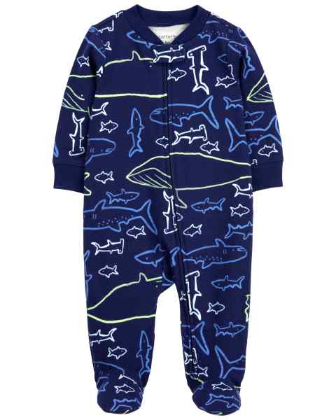 Whale Snap-Up Cotton Sleep & Play Pajamas - Carter's