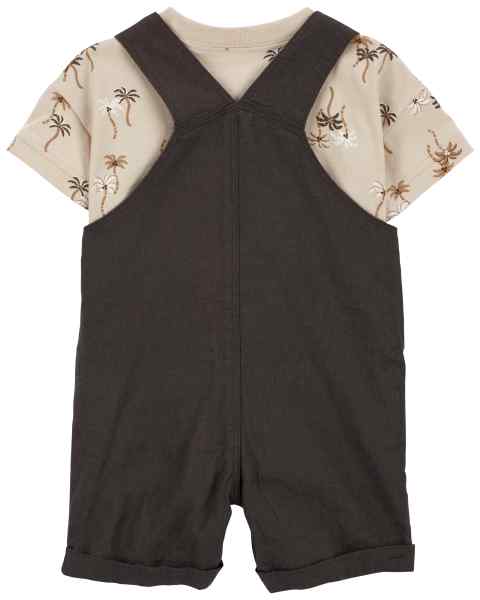 2-Piece Palm Tree Tee & Shortall Set - Carter's